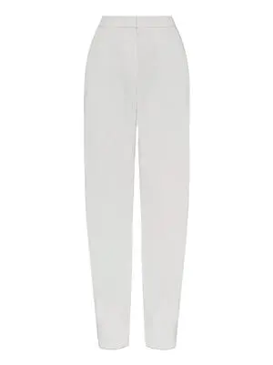 Emporio Armani Textured Straight Leg Trousers - Grey