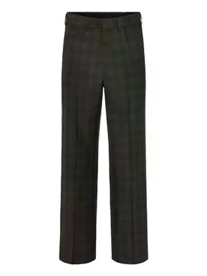 MAISON MARGIELA Check-pattern Tailored Trousers - Brown