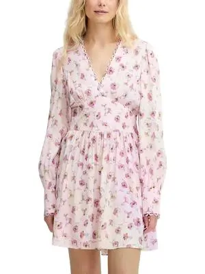 TWINSET Scalloped-hem Floral Dress - Pink