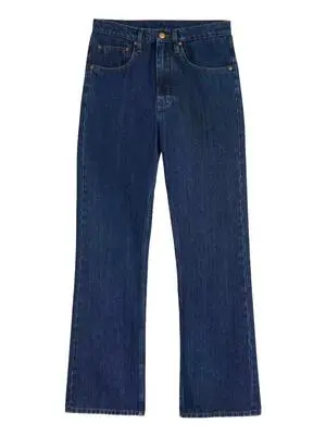 JIL SANDER Flared Cotton Jeans - Blue