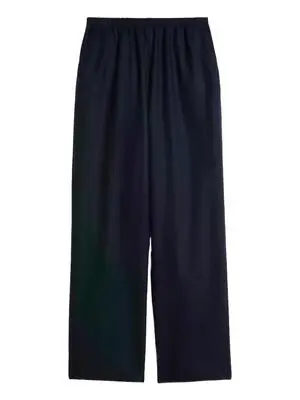 JIL SANDER Merino Wool Flannel Trousers - Blue