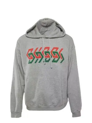 Gucci Logo-print Hoodie - Grey