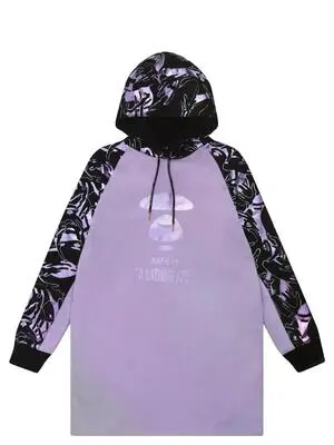 AAPE BY *A BATHING APE Camouflage Print Hoodie Dress - Black