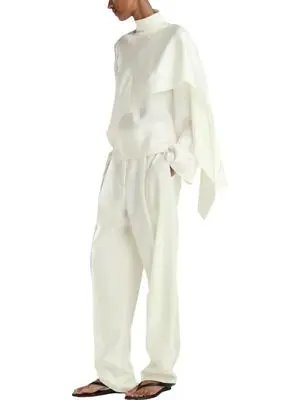RÓHE Foulard Detail Silk Blouse - Neutrals