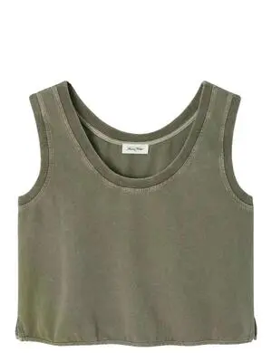 American Vintage Ribbed-trim Tank Top - Green