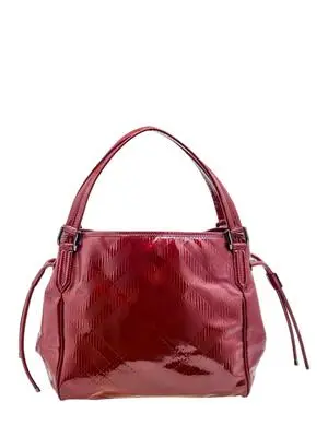 Burberry Bilmore Check-embossed Tote Bag - Red