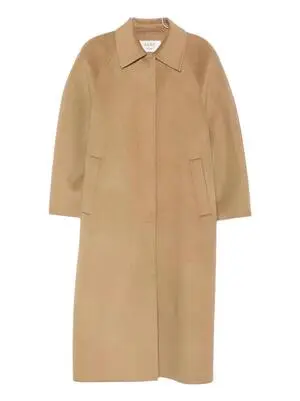RÓHE Raglan-sleeve Concealed-fastening Coat - Brown