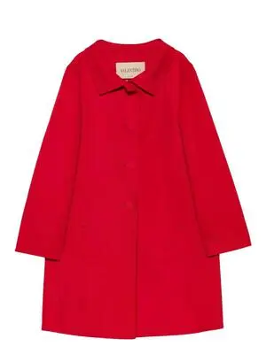 Valentino Garavani Vlogo Signature Detail Button-up Coat - Red