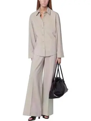 P.a.r.o.s.h Long Sleeve Button-down Shirt - Neutrals