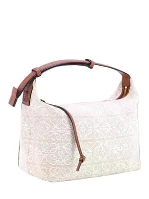 Loewe Cubi Anagram Jacquard Medium Hobo Bag - Neutrals
