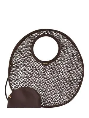 Cult Gaia Woven Tote Bag With Pouch - Black
