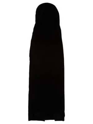 MUGLER Sleeveless Strapless Maxi Dress With Slit - Black