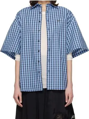 Vetements Plaid Short-sleeve Shirt - Blue