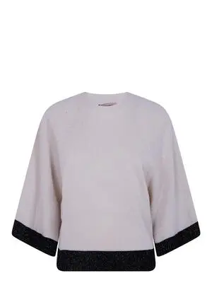 TWINSET Color-block Knit Sweater - Gray