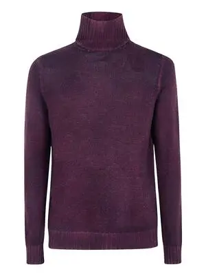 Avant Toi Long Sleeve High Neck Sweater - Bordeaux