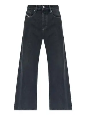 DIESEL® Belt-loop Wide-leg Jeans - Black