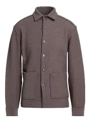 XACUS Virgin Wool Bouclé Overshirt - Grey