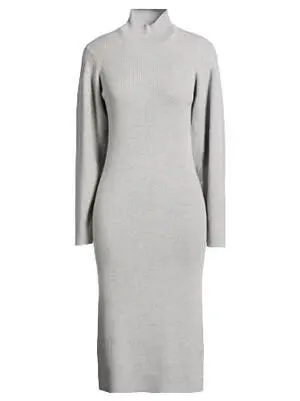 Majestic Filatures Merino Wool Midi Dress - Grey