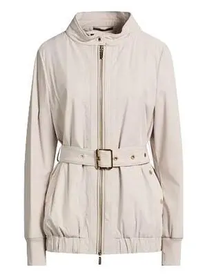 MOORER Belted Zip-up Jacket - Beige