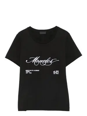 Moncler Cotton T-shirt With Embroidered Logo - Multicolor