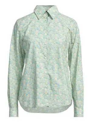 Aspesi Light Cotton Floral Print Shirt - Green