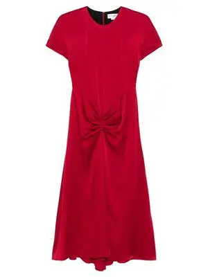 VICTORIA BECKHAM VICTORIA BECKHAM Midi Dress With Crew Neck And Short Sleeves