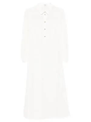 Celine Crochet Cotton Long Dress - Multicolor