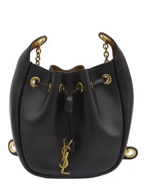 Saint Laurent Supple Leather Bucket Bag With Chain Strap - Multicolor
