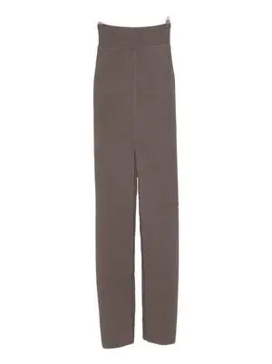 Rick Owens Ribbed Knit Long Skirt With Slit Detail - Multicolor