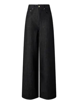 Ossou The Slick High-rise Wide-leg Jeans - Gray