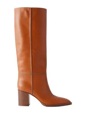 GIANVITO ROSSI Leather Knee Boots - Brown