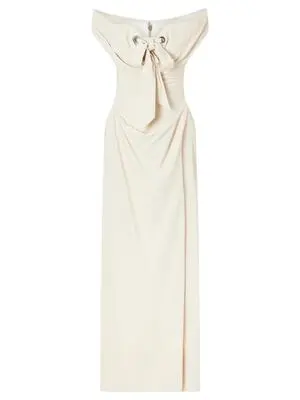 VIVIENNE WESTWOOD Iwona Off-the-shoulder Gown With Bow Detail - Neutrals