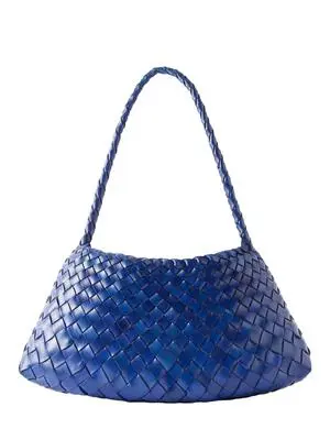 Dragon Diffusion Rosanna Mini Woven Leather Shoulder Bag - Blue
