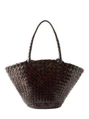 Dragon Diffusion Egola Woven Leather Tote - Brown