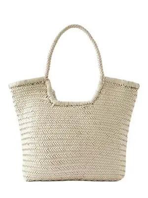 Dragon Diffusion Woven Leather Tote - Neutrals