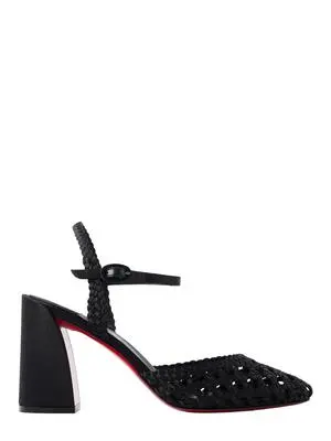 CHRISTIAN LOUBOUTIN Jane Pump Nandina 85 Satin-crepe Pumps - Black