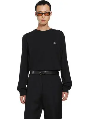 Valentino Garavani Vlogo Long Sleeve T-shirt - Black