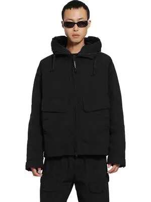 C.P. COMPANY C.P. Company Hooded Twill Jacket With Lens Detail