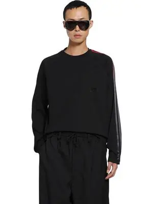 Y3 Oversized Gradient Stripes Long Sleeve T-shirt - Black