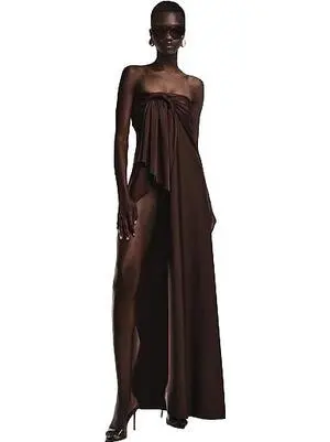Revolve Enzo Asymmetric Maxi Dress - Brown