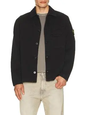 Stone Island Button Up Shirt - Black