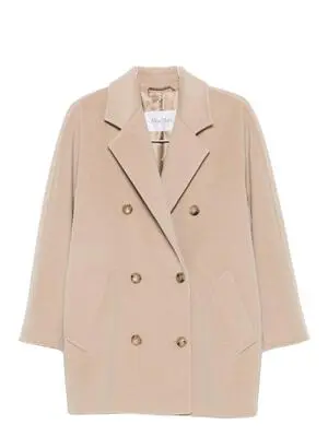 Max Mara Double-breasted Textured Coat - Multicolor
