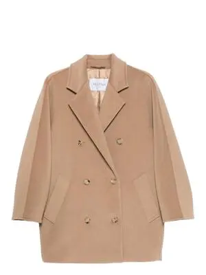 Max Mara Double-breasted Felted Coat - Multicolor