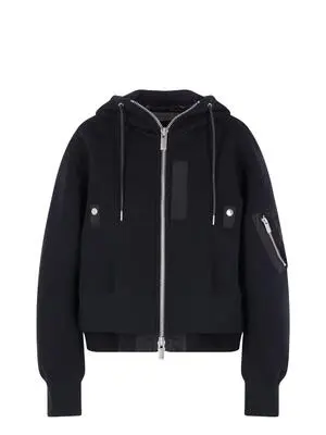Sacai Nylon And Cotton Hoodie - Multicolor
