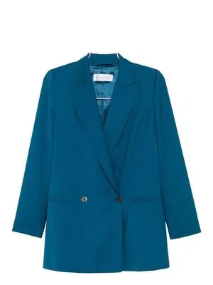 Max Mara Double-breasted Peak Lapel Jacket - Multicolor