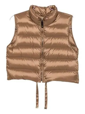 Max Mara Sleeveless Padded High Neck Vest - Multicolor