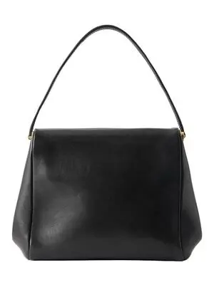 Calvin Klein Tina Small Leather Shoulder Bag - Black