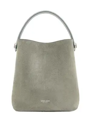 Giorgio Armani Split Leather Shoulder Bag - Green