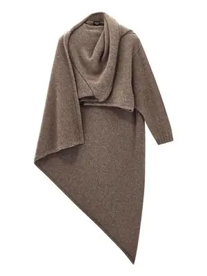 Giorgio Armani Asymmetrical Cashmere Cardigan - Brown