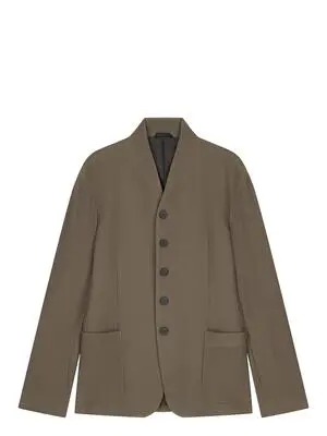Giorgio Armani Blazer Regular Fit In Hi-tech Warp Knitted Honeycomb - Brown